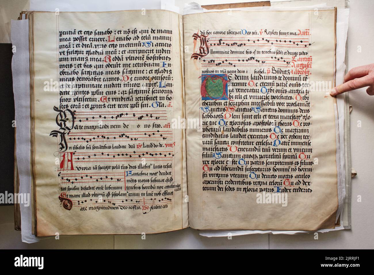 Gutenberg bible first page hi-res stock photography and images - Alamy