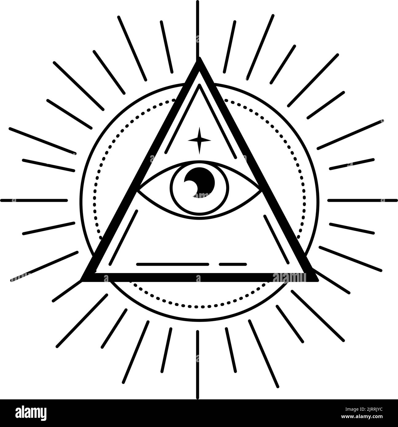 triangle with eye astrology symbol Stock Vector Image & Art - Alamy