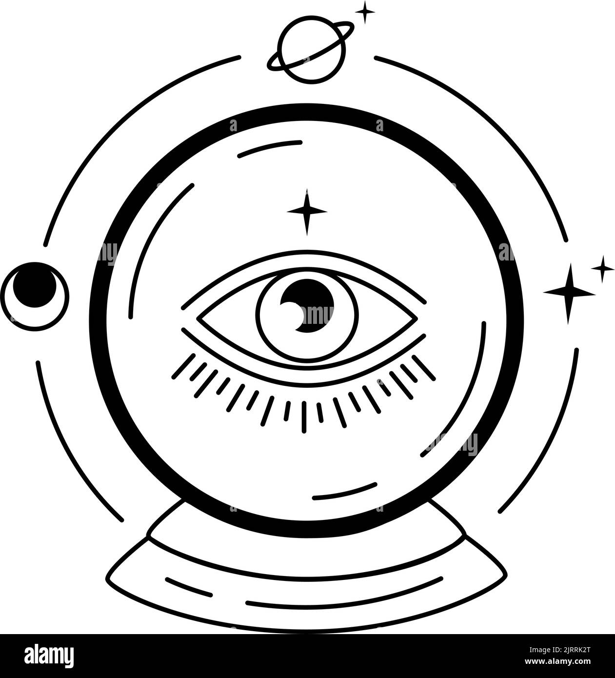 astrology icons and eye symbol Stock Vector Image & Art - Alamy