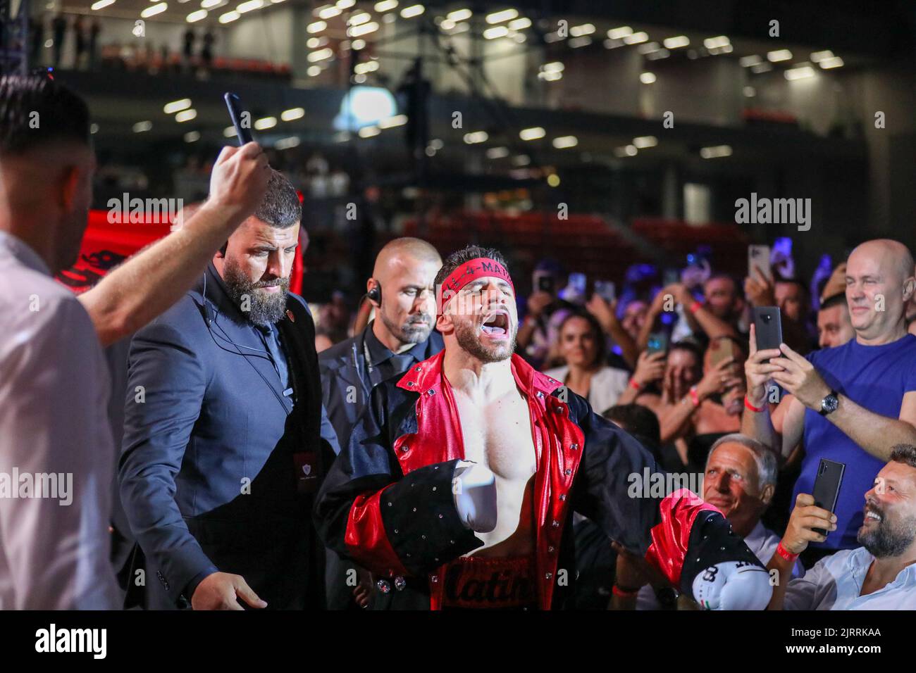 Tirana, Albania. 25th Aug, 2022. Florian Marku during the boxing match ...