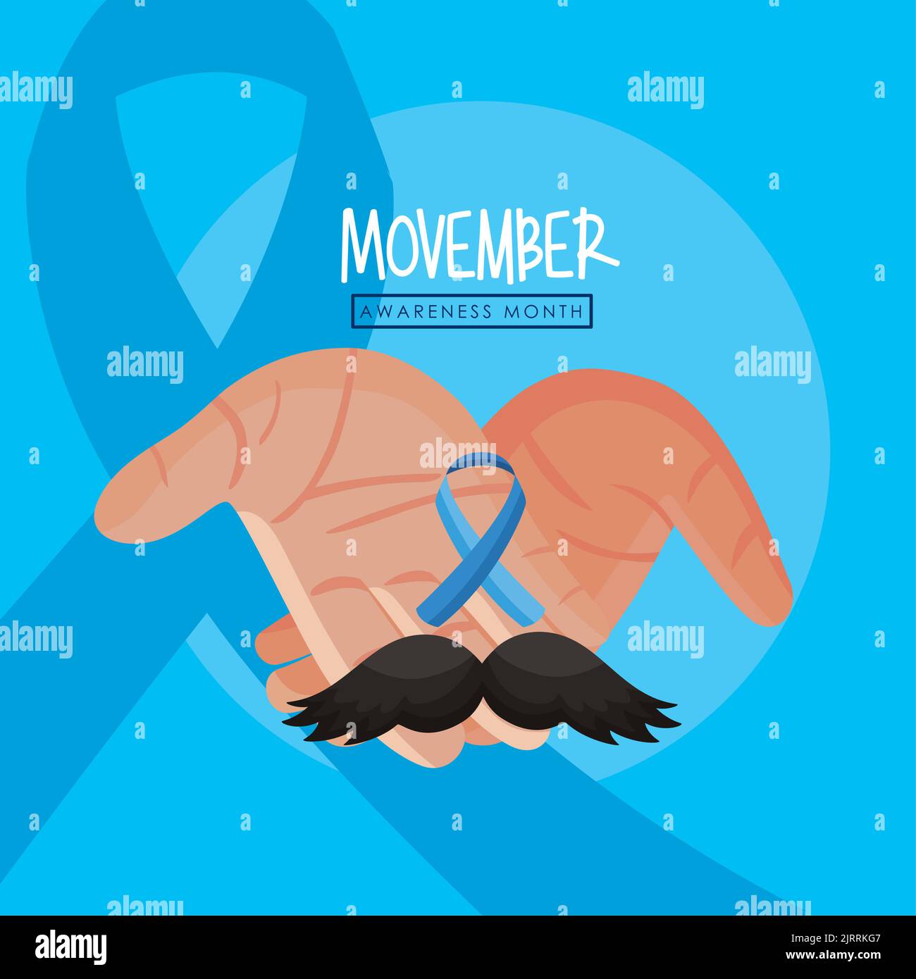 movember awareness month lettering with mustache Stock Vector Image ...