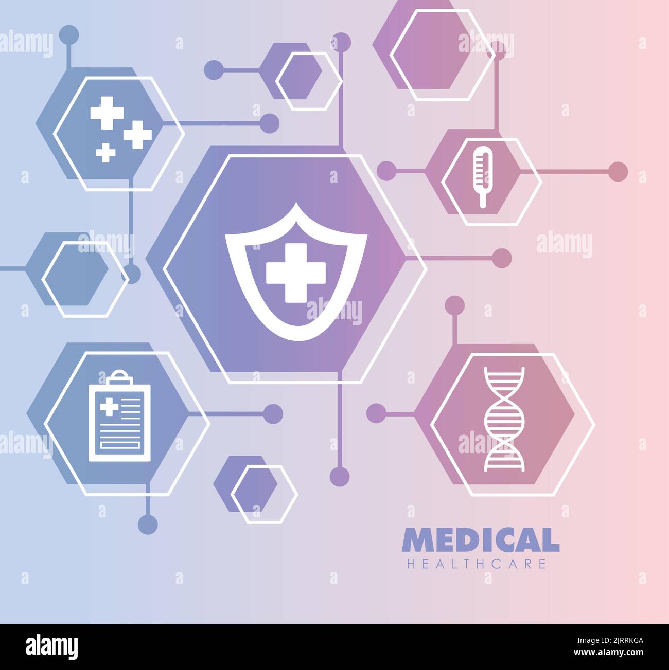 health background with medical icons poster Stock Vector Image & Art ...