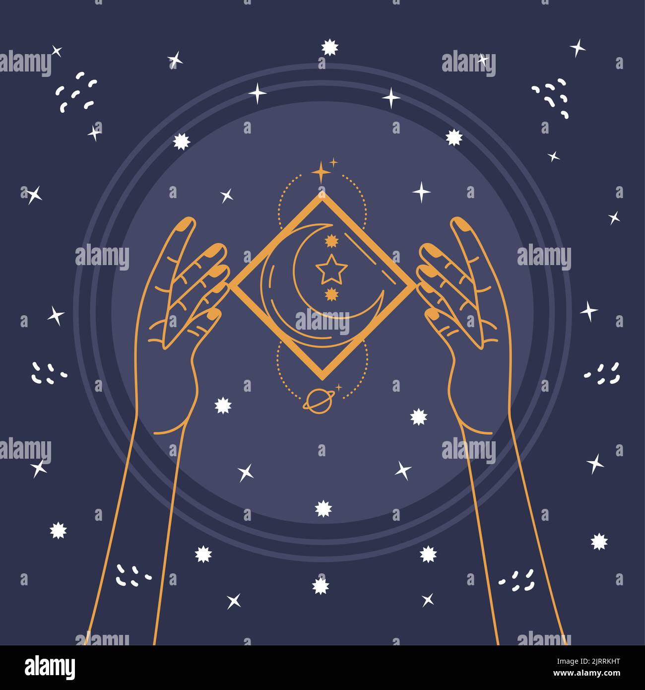 hands with astrology symbol poster Stock Vector Image & Art - Alamy