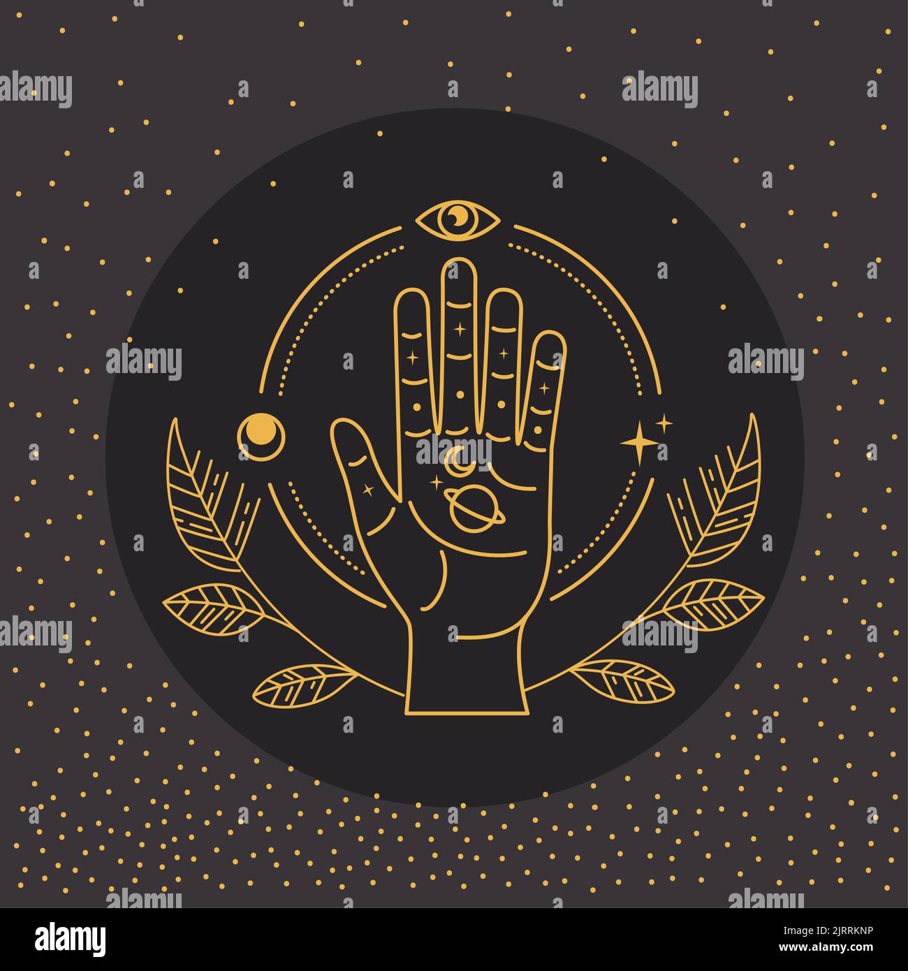 hand with astrology symbol poster Stock Vector Image & Art - Alamy