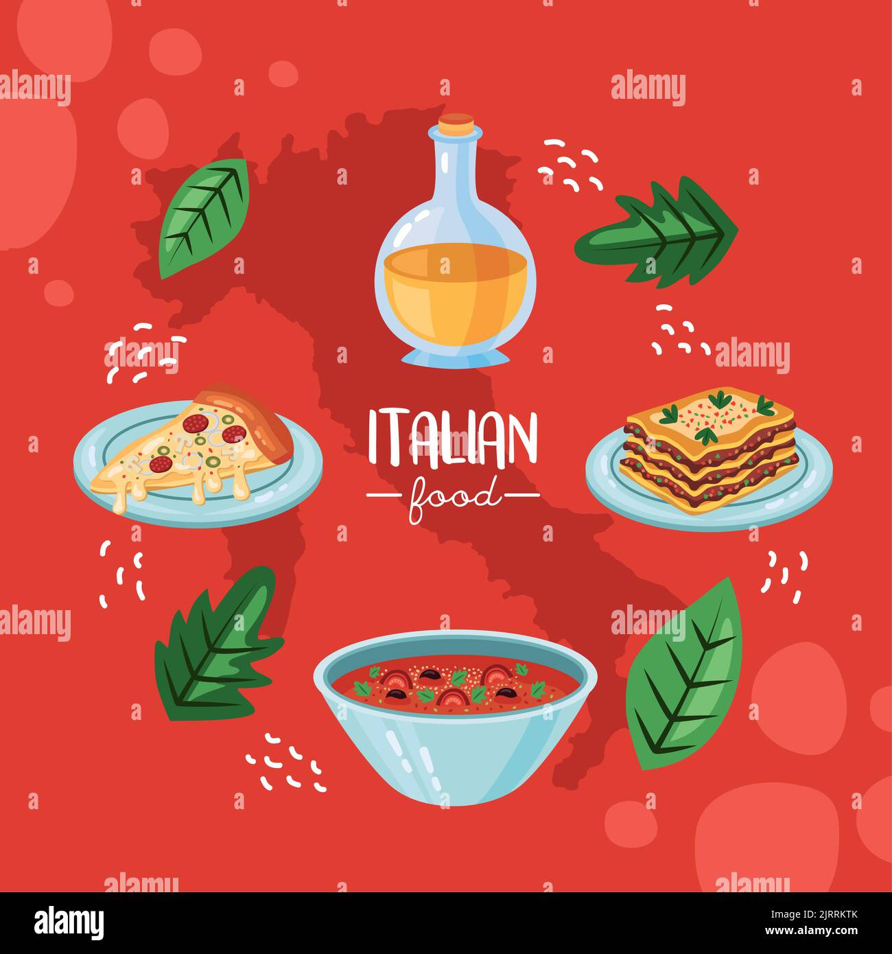 italian food lettering card with plates Stock Vector Image & Art - Alamy