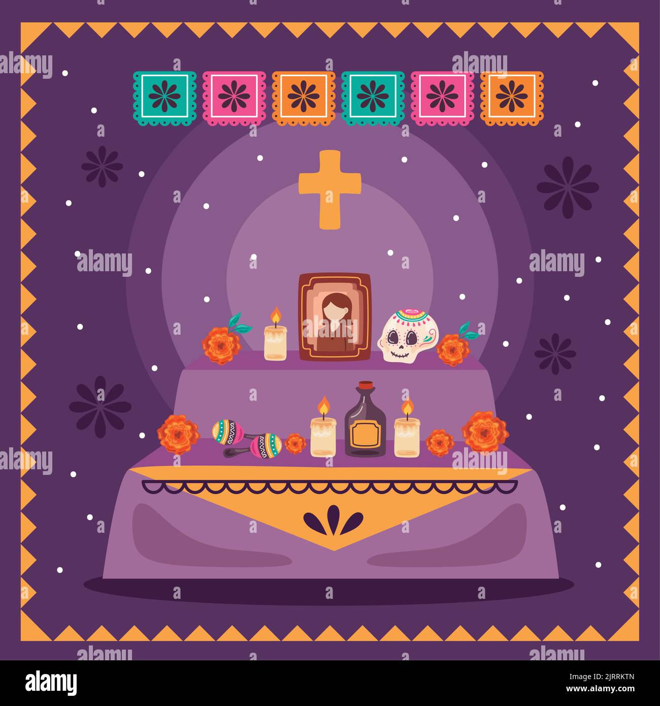 dia de los muertos altar poster Stock Vector Image & Art - Alamy