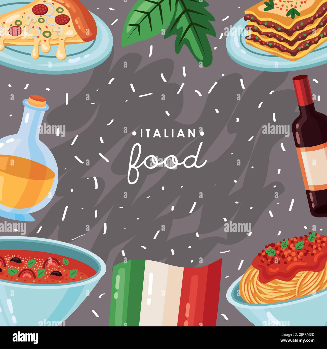 italian food lettering frame poster Stock Vector Image & Art - Alamy