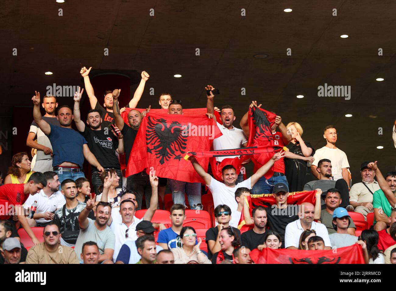 Tirana, Albania. 25th Aug, 2022. Supporters during the boxing match ...