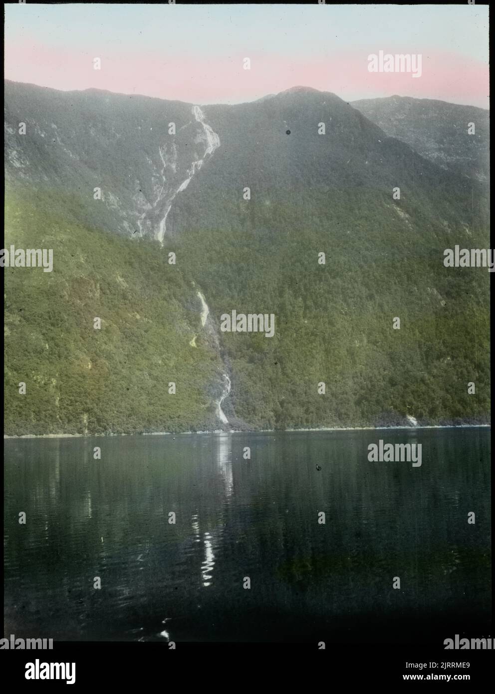 Doubtful Sound Falls between Hall's Arm and Crooked Arm, Southland, by ...