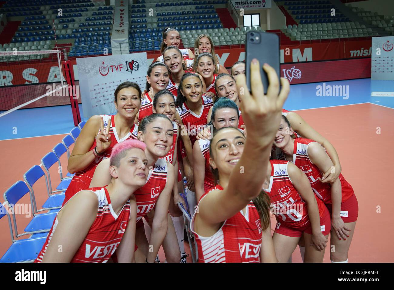 Istanbul Turkey May 29 2022 Turkey Womens National Volleyball Team