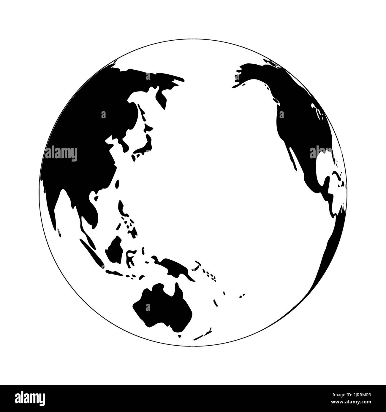 Earth globe sign. Geographic globe view of the world in simple ...