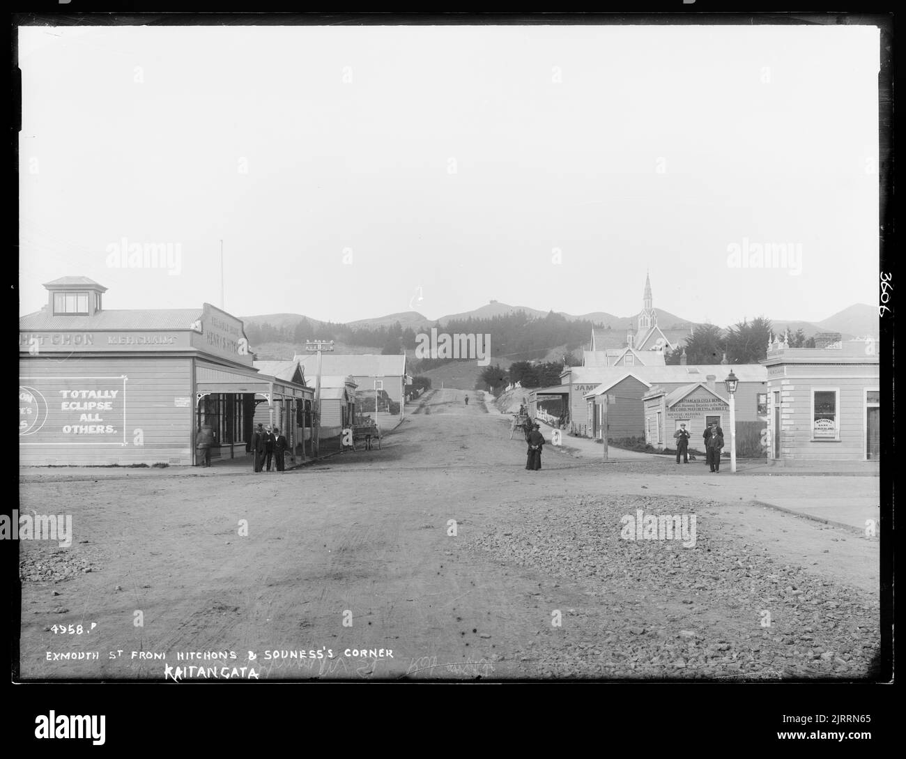Exmouth Street, from Hitchons and Souness's Corner, Kaitangata, New ...