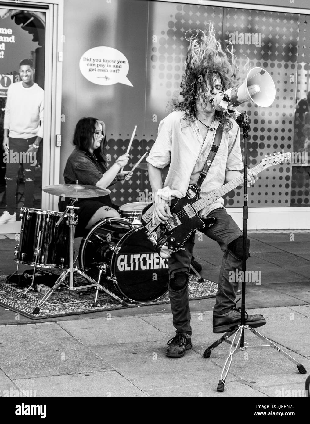 Heavy Metal Busker, Cambridge Stock Photo - Alamy