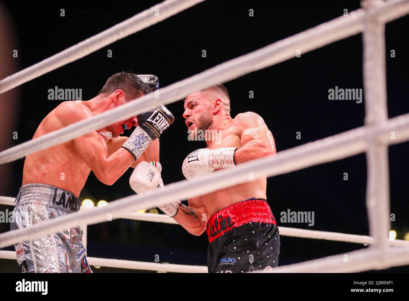 Florian Marku right during the boxing match between Florian Marku and ...