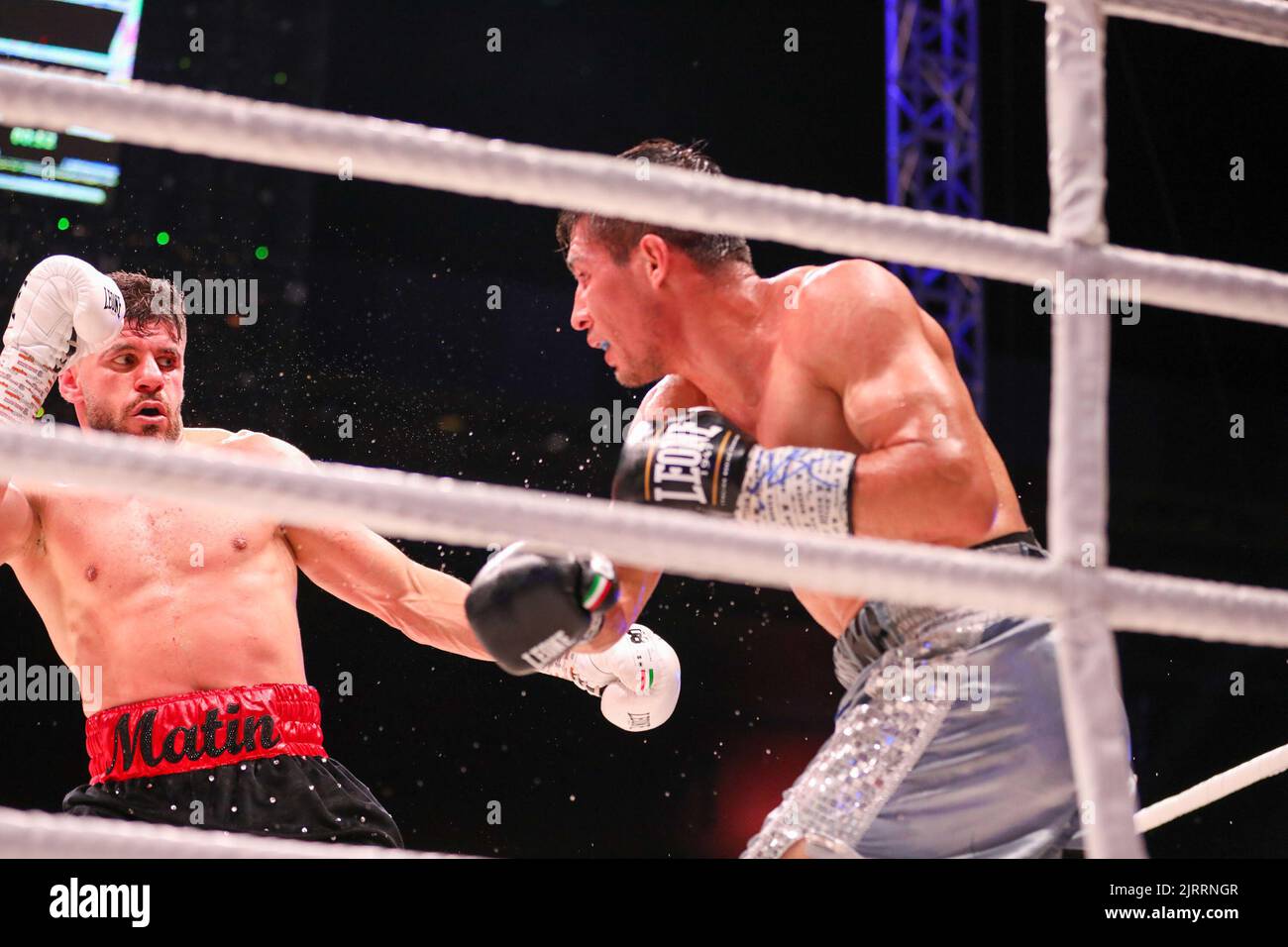 Florian Marku during the boxing match between Florian Marku and Miguel ...