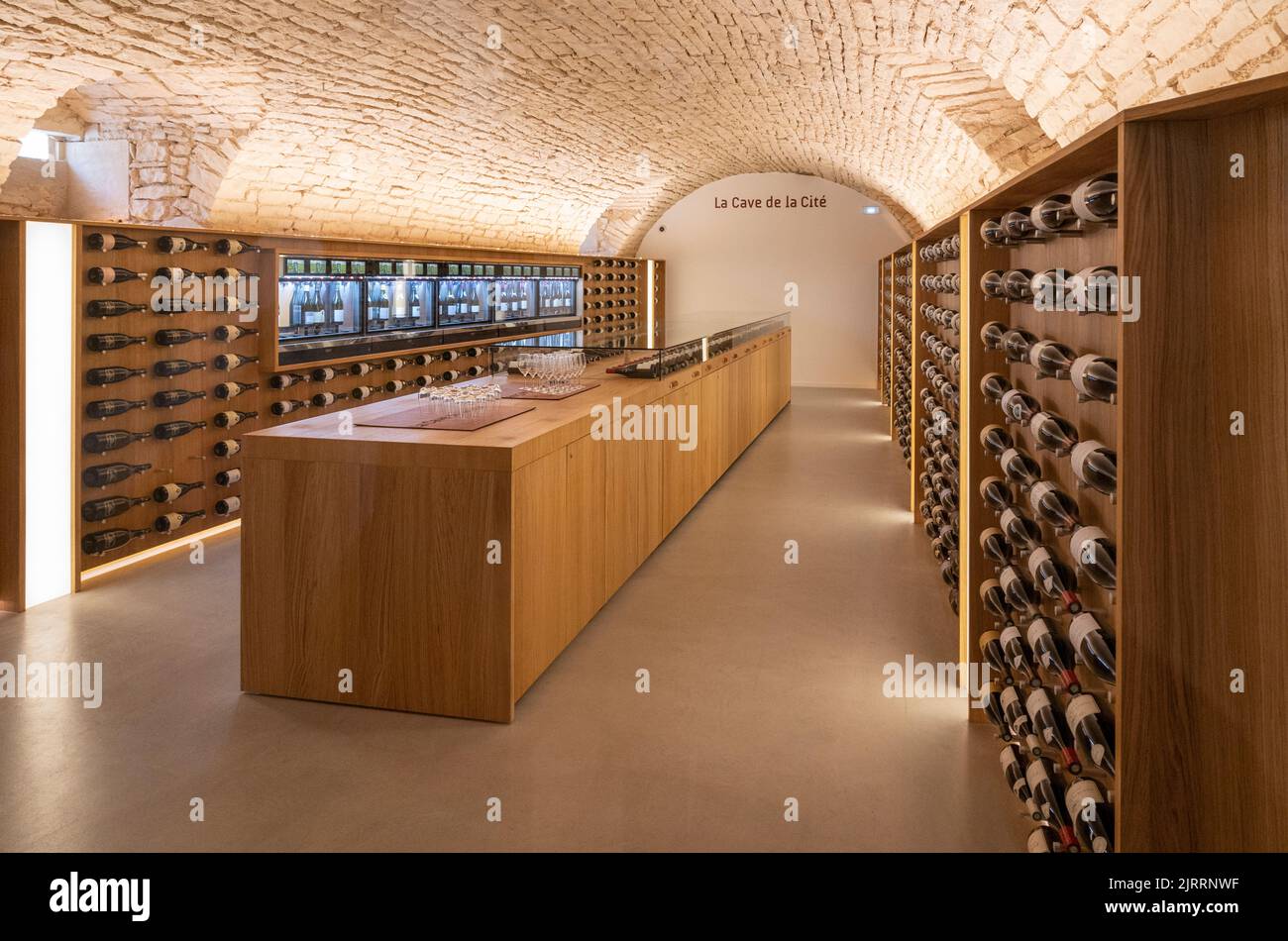 The wine cellar "La cave" of the Cité Internationale de la Gastronomie ...