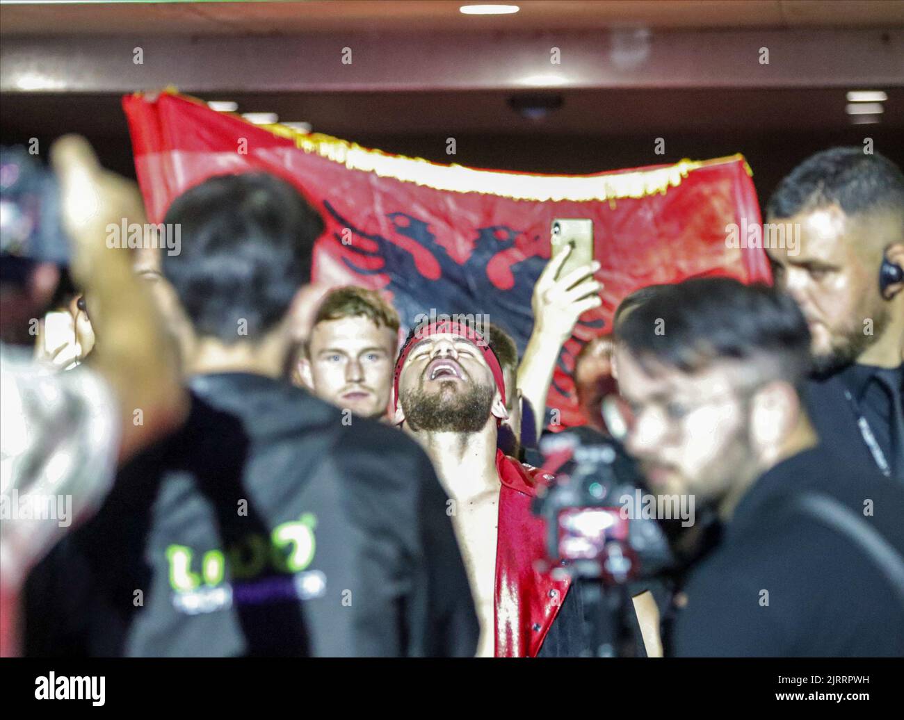 Florian Marku during the boxing match between Florian Marku and Miguel ...