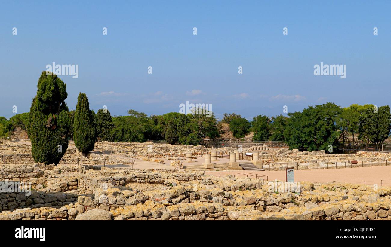 Spain, Catalonia, L’Escala: Greco-Roman city of Empuries. Founded ...
