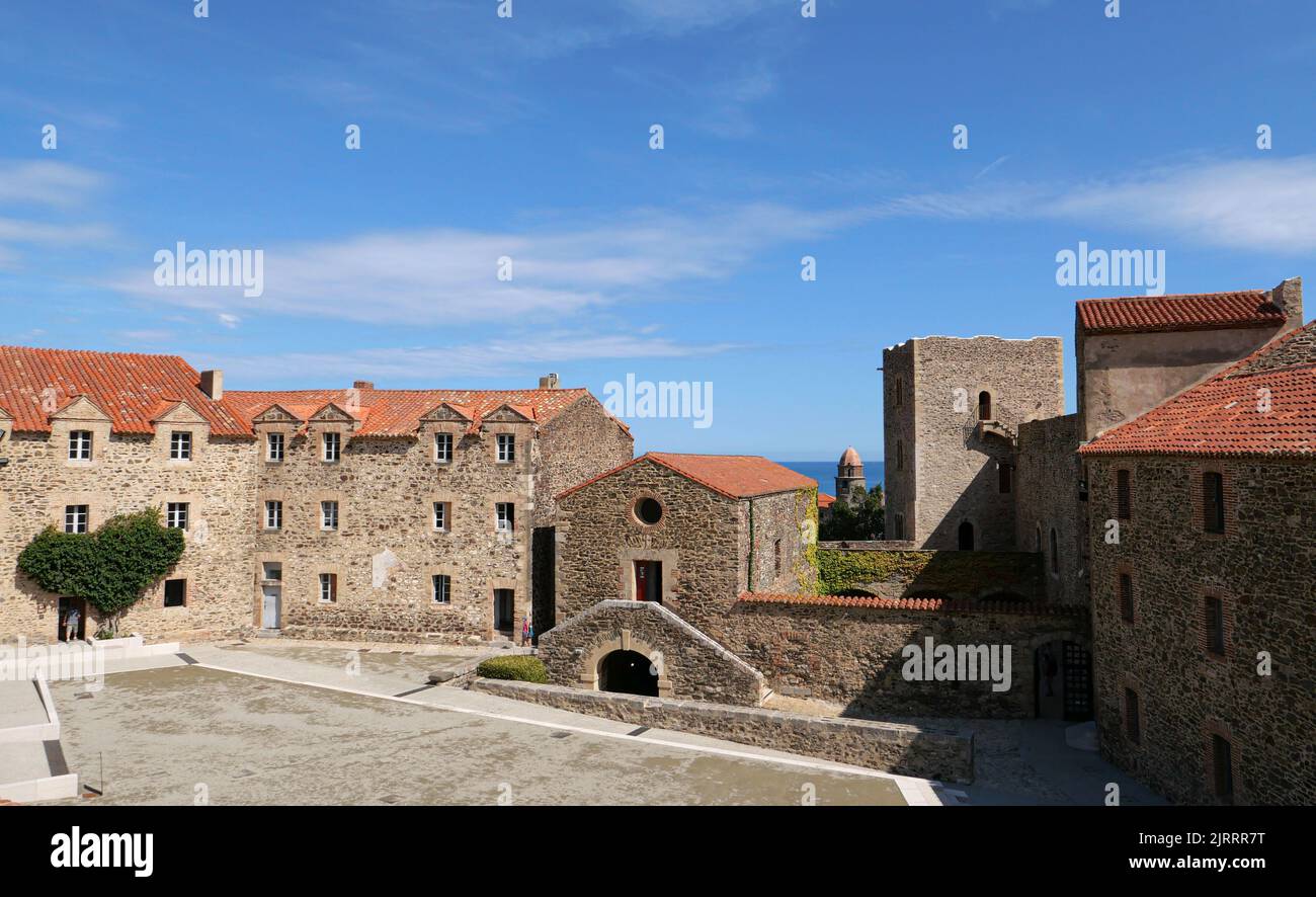 Collioure (south of France): the Royal Castle, building registered as a ...