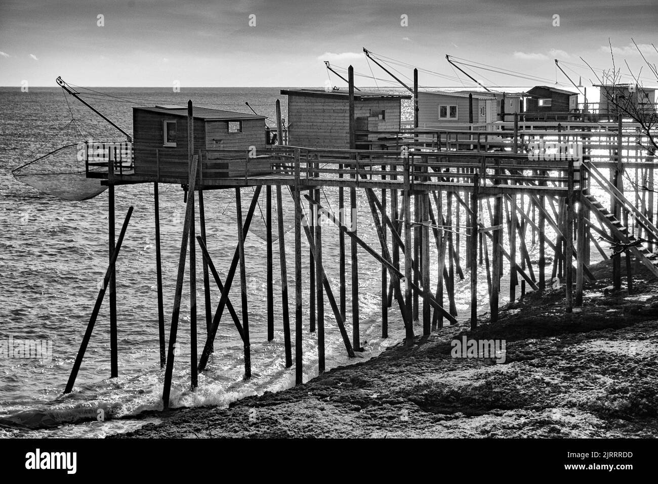 Saint-Palais-sur-Mer (off the west coast of France): square fishing ...