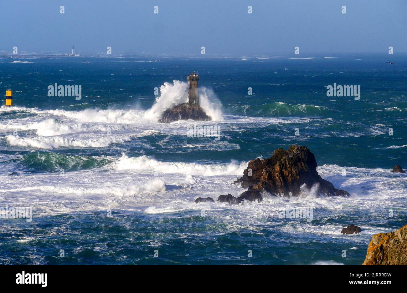 Plogoff, “pointe du Raz" headland (Brittany, north-western France): the ...