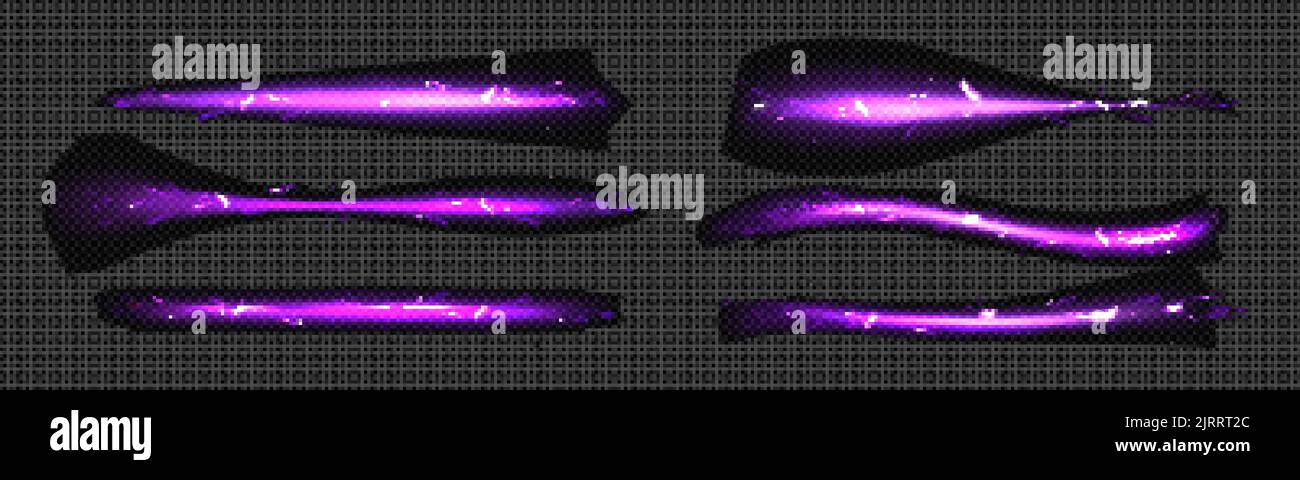 Purple fire lines with light sparks, cracker trail effect. Isolated ...