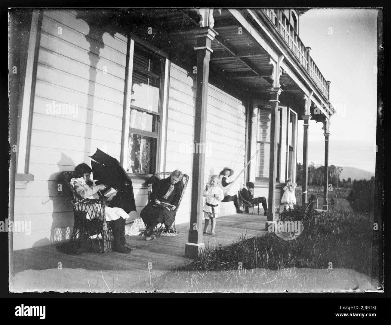 Sunday afternoon on the verandah 6.8.05 , 06 August 1905, Levin, by ...