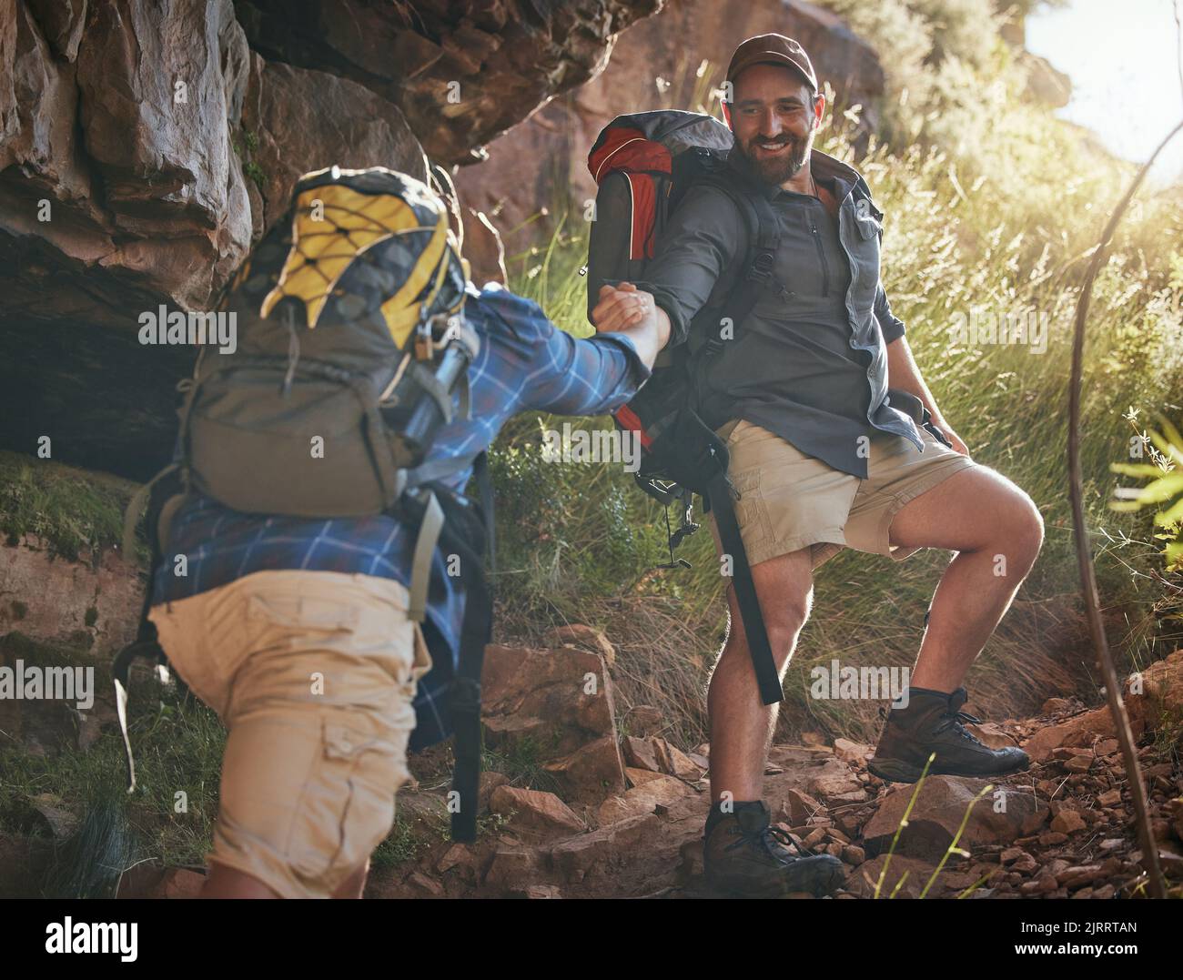 Mountain climbing help hand hi-res stock photography and images - Alamy