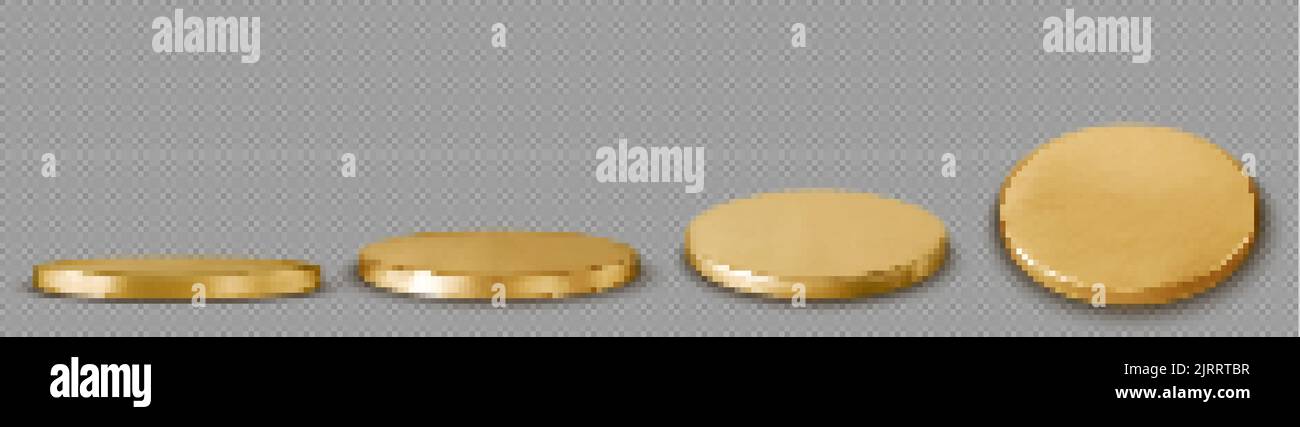 Gold round podium, luxury platform for winner or product show in ...