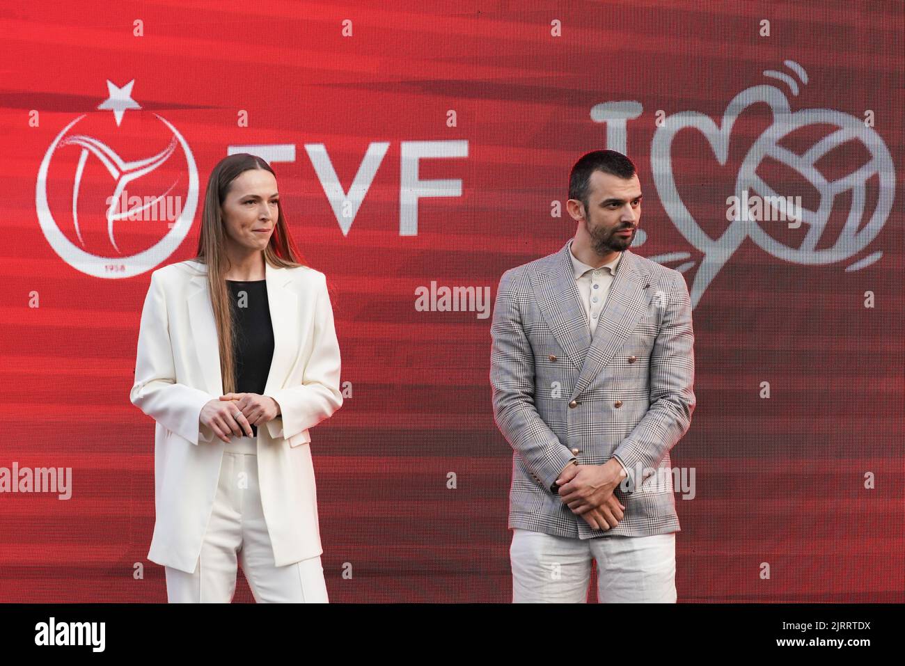 ISTANBUL, TURKEY - MAY 28, 2022: Turkiye national volleyball teams ...