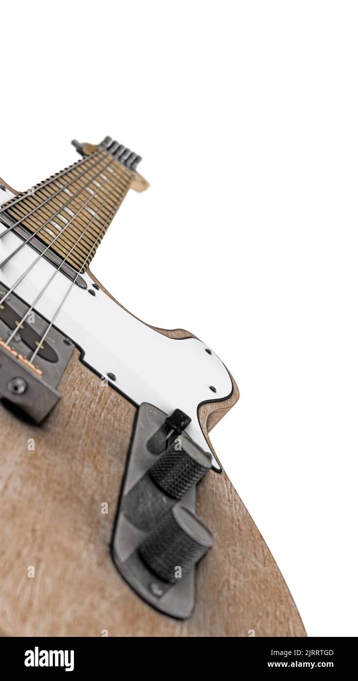 electric guitar isolated on white background 3d illustration Stock ...