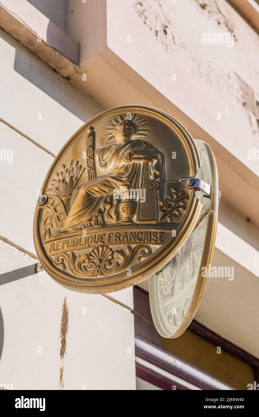 Notary plate in France Stock Photo - Alamy