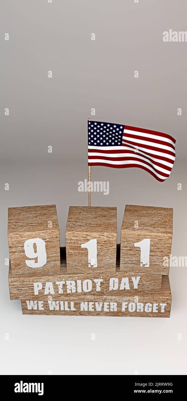 patriot day sign isolated on white background 3d illustration Stock ...