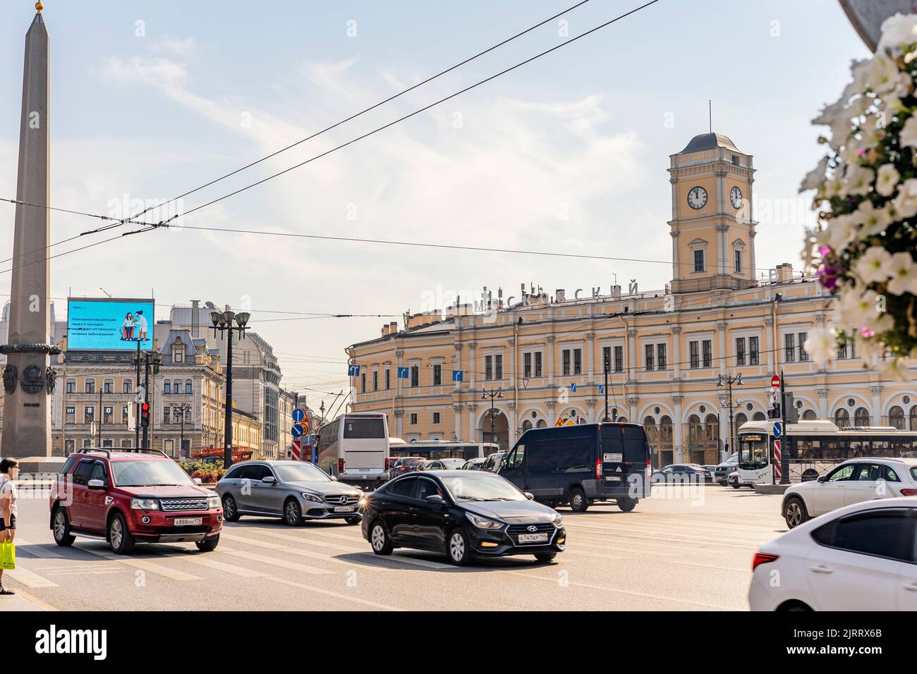 St. petersburg Russia Nevsky prospect, Moskovsky Railway station, city ...