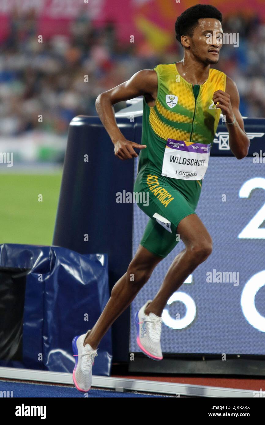 Adriaan WILDSCHUTT of South Africa in the men's 10000 metres - Final at ...