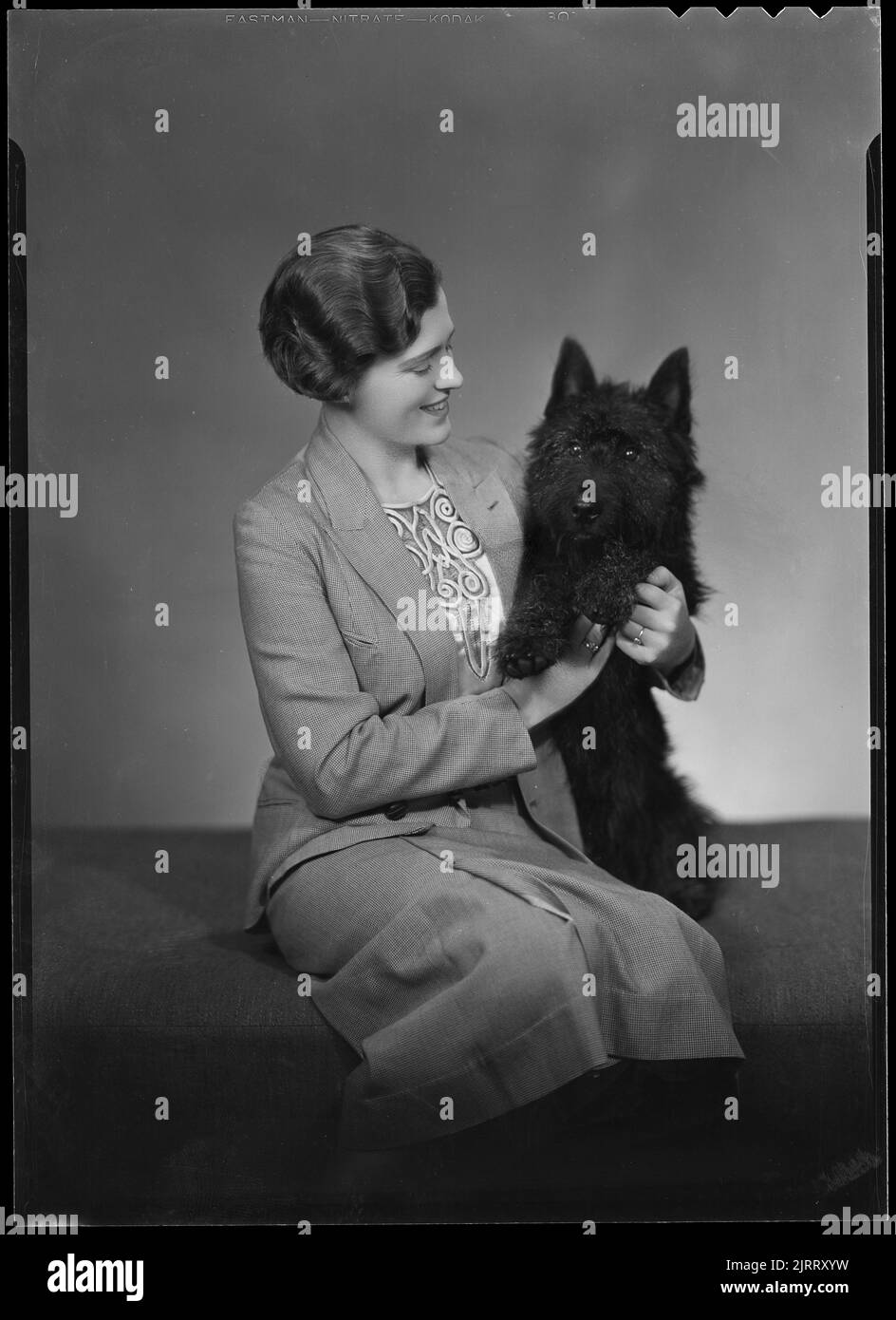Mrs Manson and dog, 1936, Wellington, by Spencer Digby Studios. Spencer ...