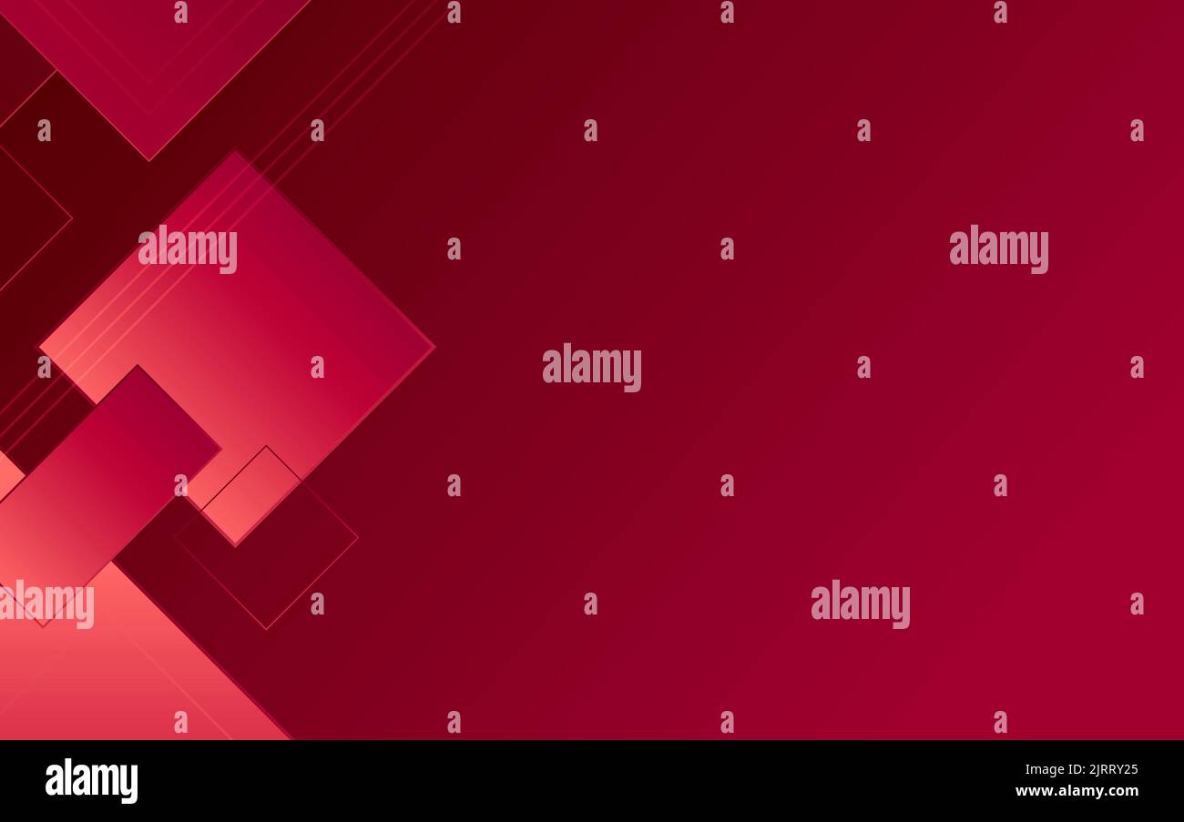 Red gradient abstract background, rectangle and triangle shapes.Few ...