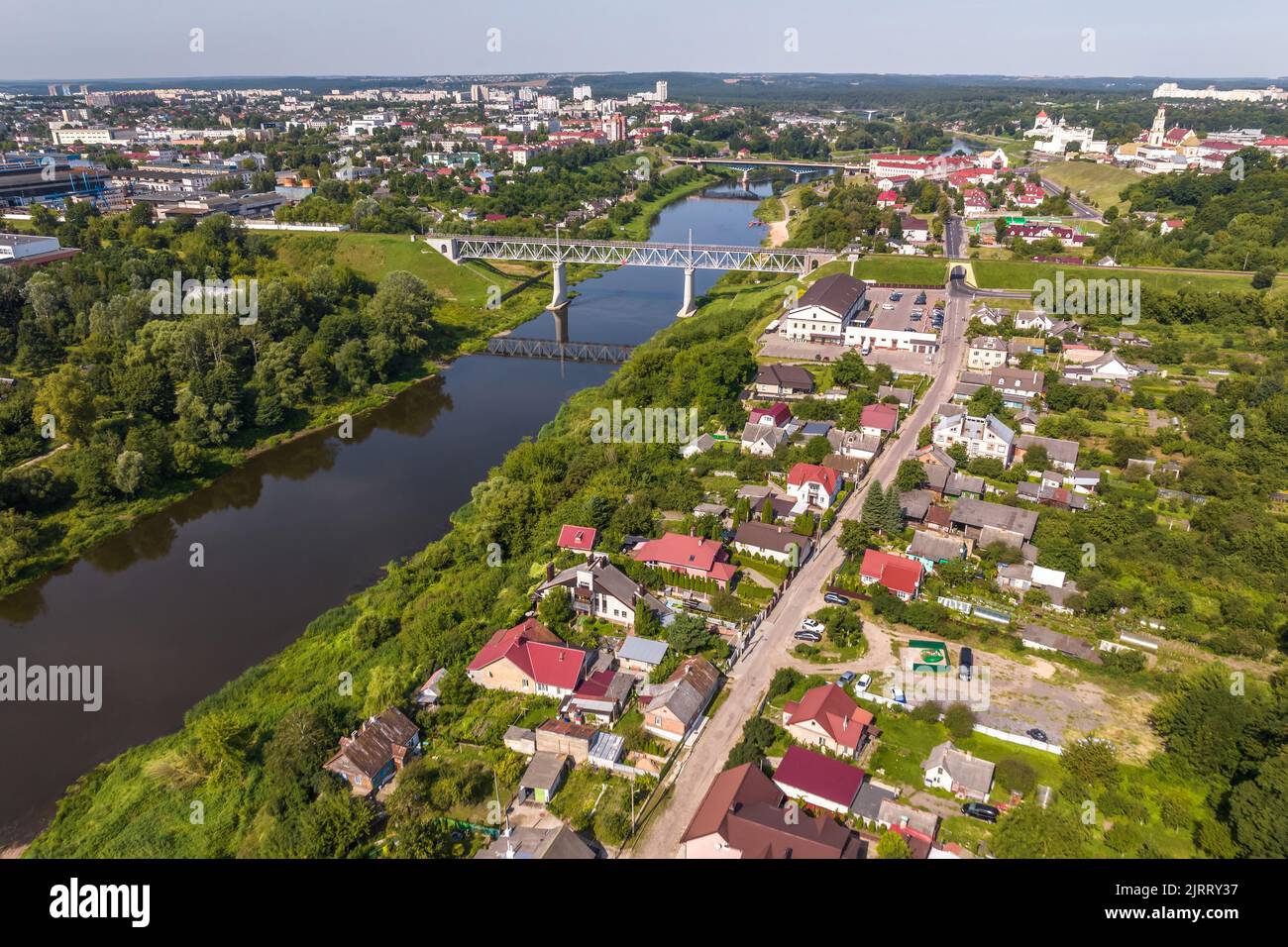 Aerial freeway bridge across river hi-res stock photography and images ...