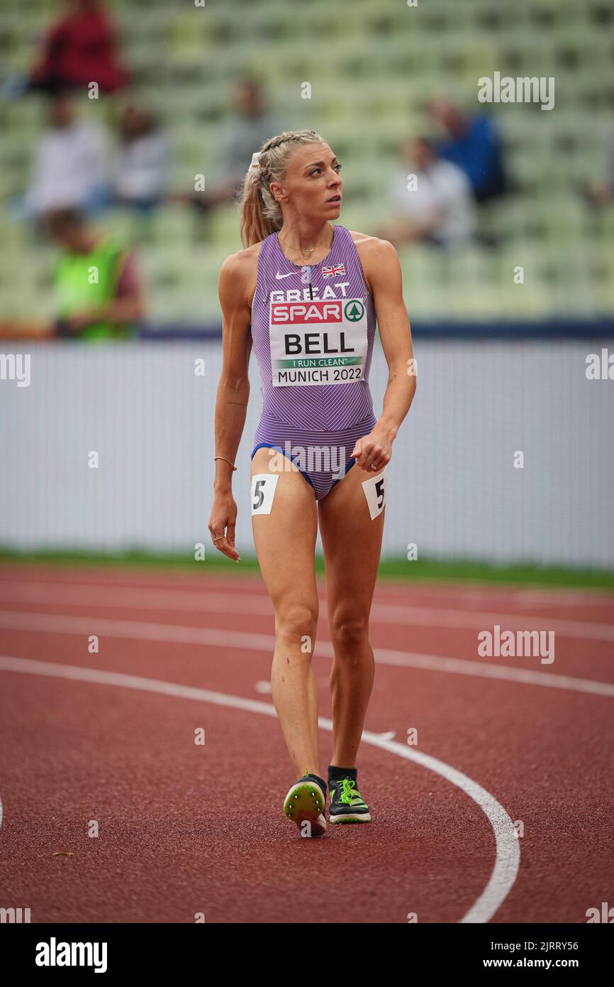 Alexandra Bell participating in the 800 meters of the European ...