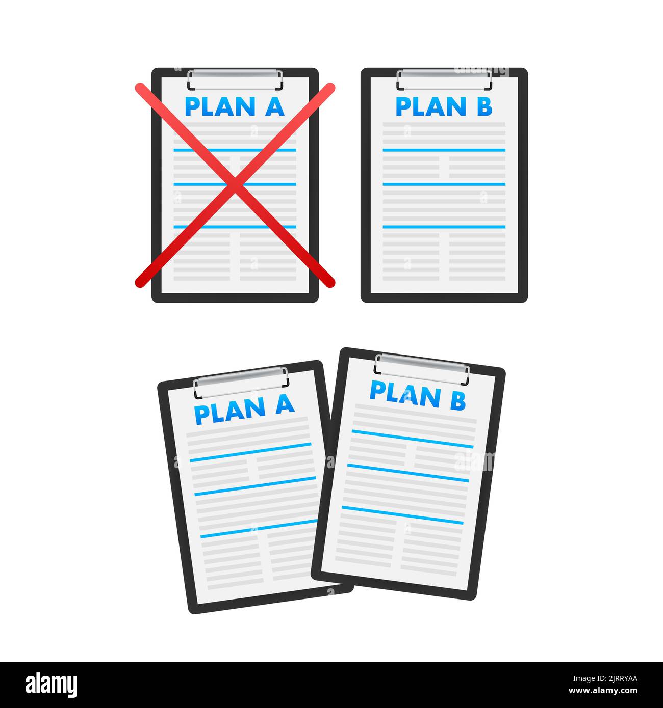 Plan a and b. Alternative idea. Business strategy. Vector stock ...
