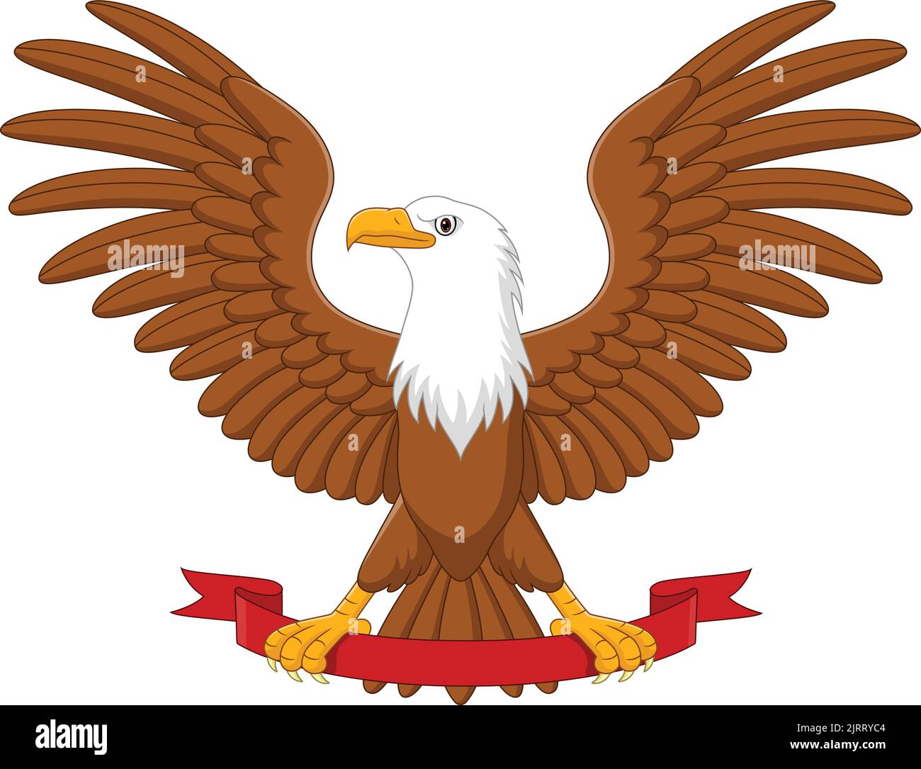 Cartoon eagle grip the blank ribbon Stock Vector Image & Art - Alamy