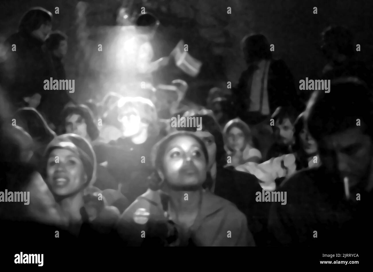 People in the audience, Isle of Wight Festival, 1970 Stock Photo - Alamy