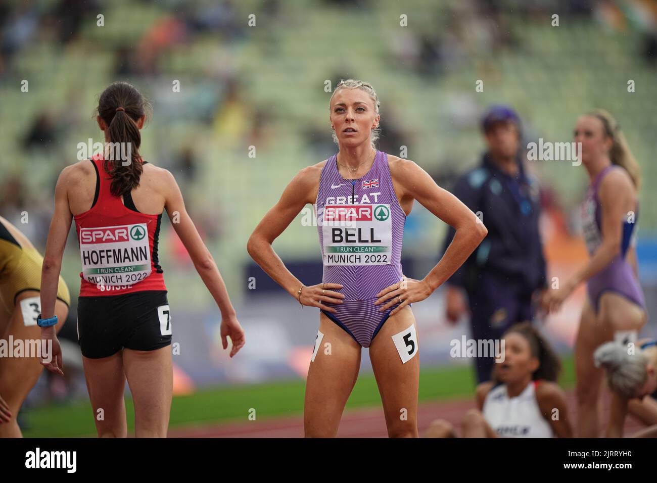 Alexandra Bell participating in the 800 meters of the European ...