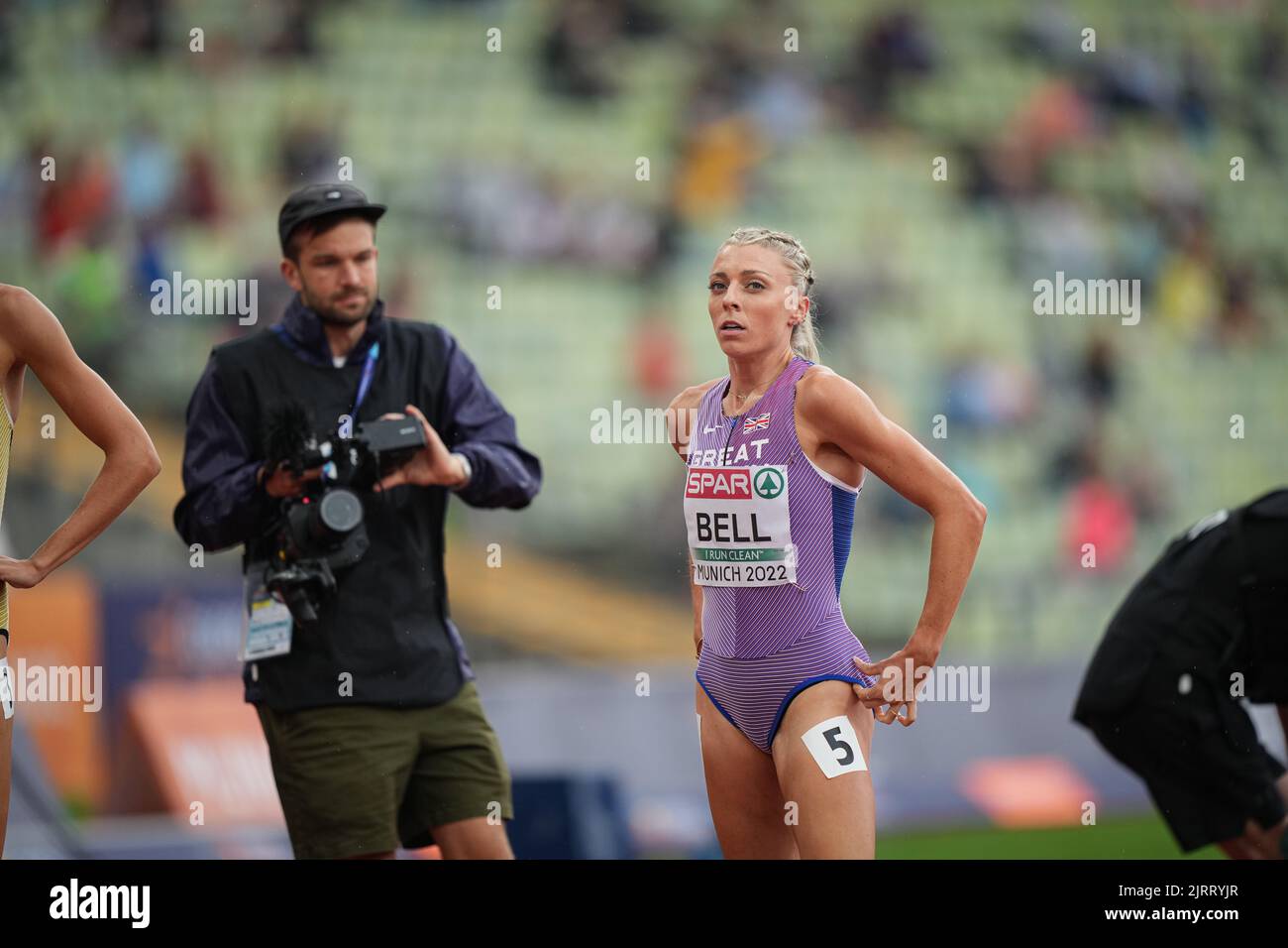 Alexandra Bell participating in the 800 meters of the European ...