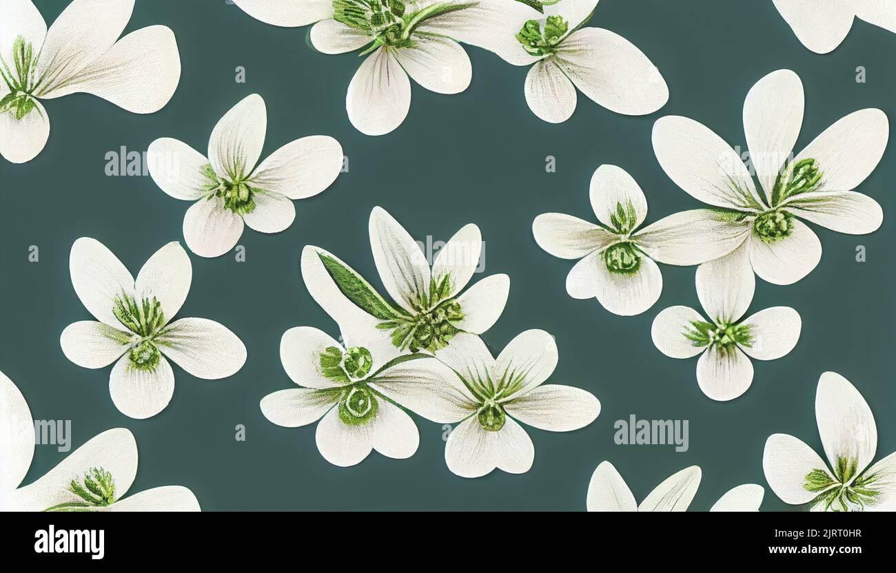 3D illustration Liberty Flower Pattern Floral Background Design For ...