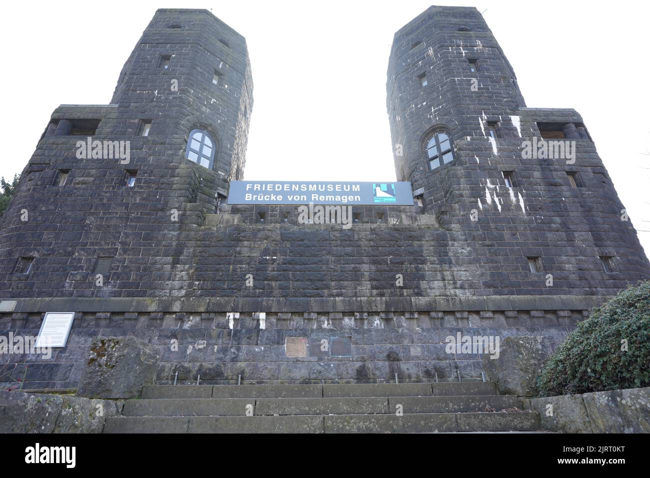 A low-angle shot of the Peace Museum Bridge at Remagen Stock Photo - Alamy