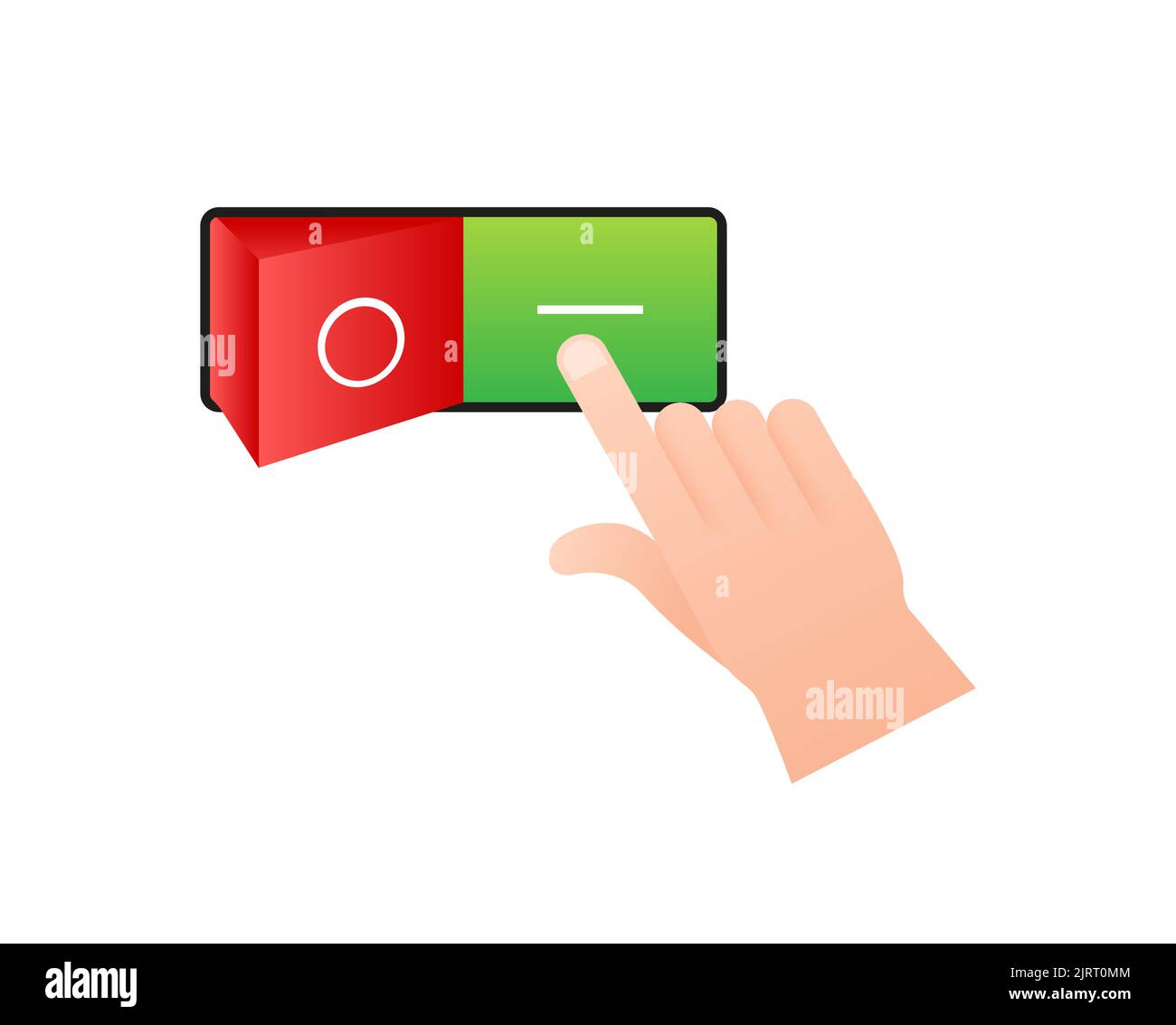 Flat icon On and Off Toggle switch button vector format. Vector stock illustration Stock Vector ...