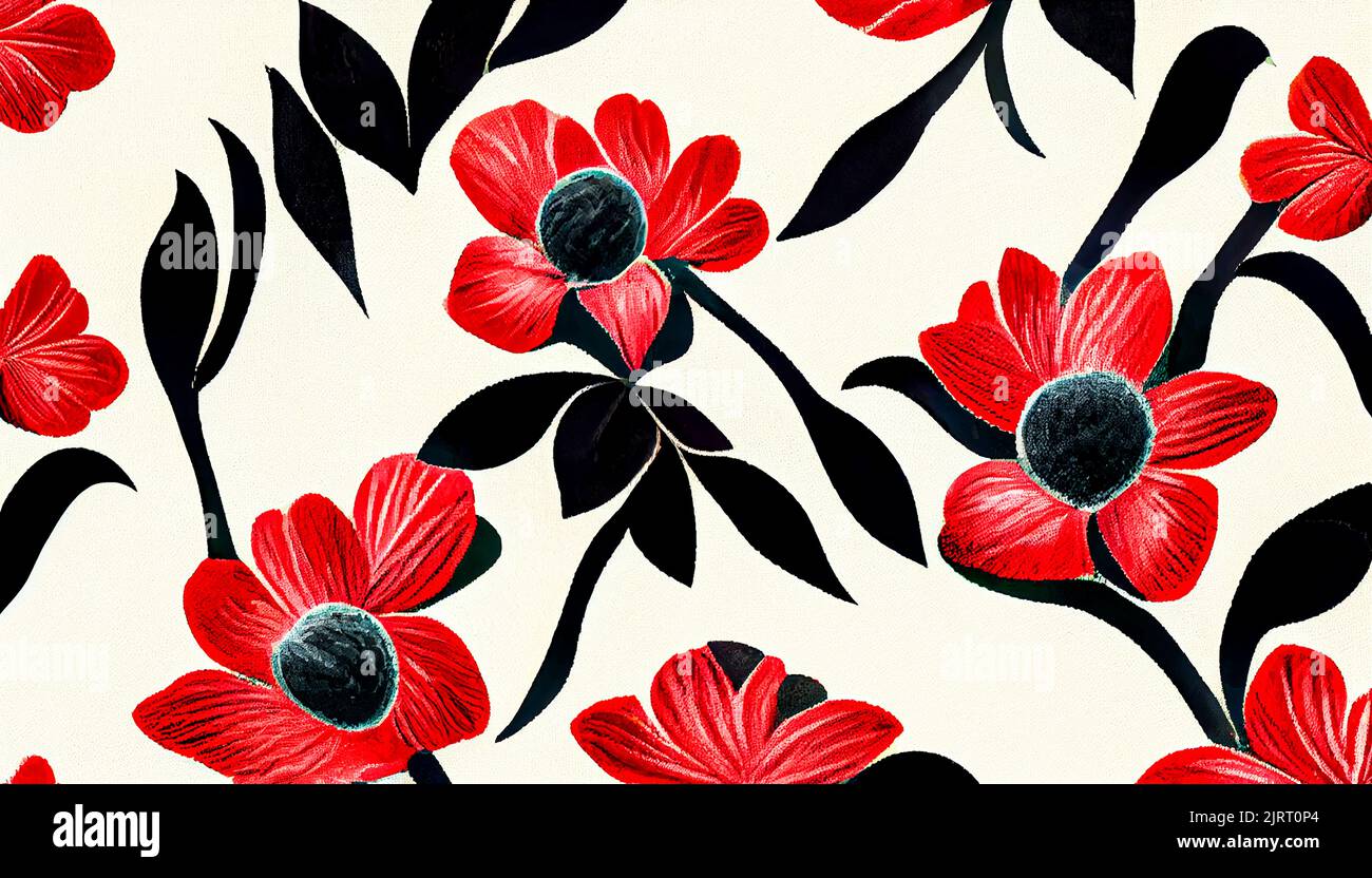 3D illustration Liberty Flower Pattern Floral Background Design For ...