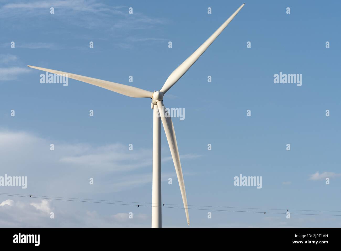 renewable energy wind turbines electricity production Stock Photo - Alamy