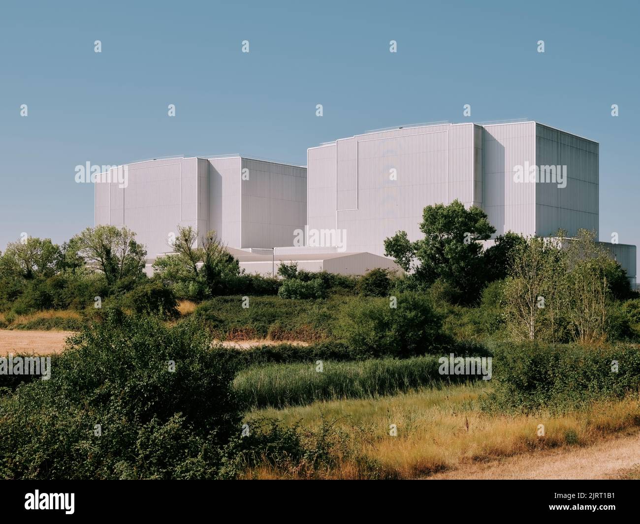 The protected corrugated metal encased decommissioned Bradwell nuclear ...